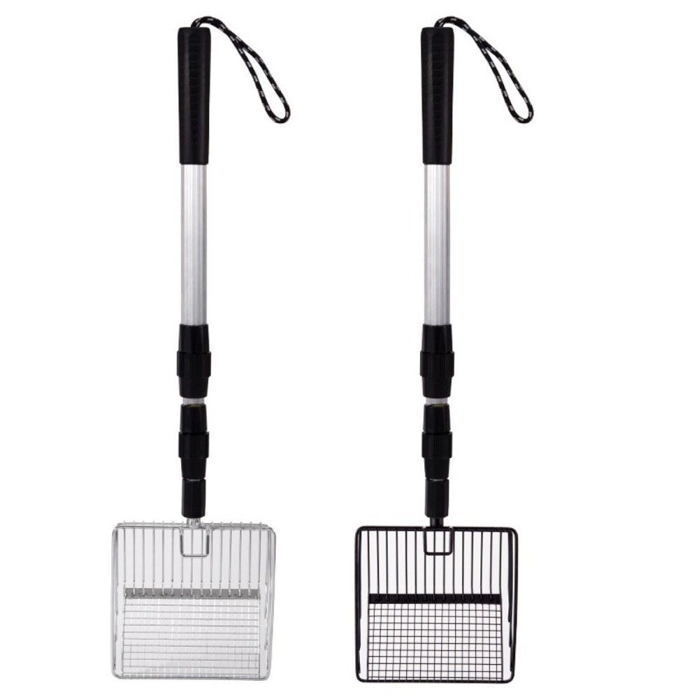 Litter Sifter Stretchable Chicken Coop Rake 3-Section Long Handle Cat ...