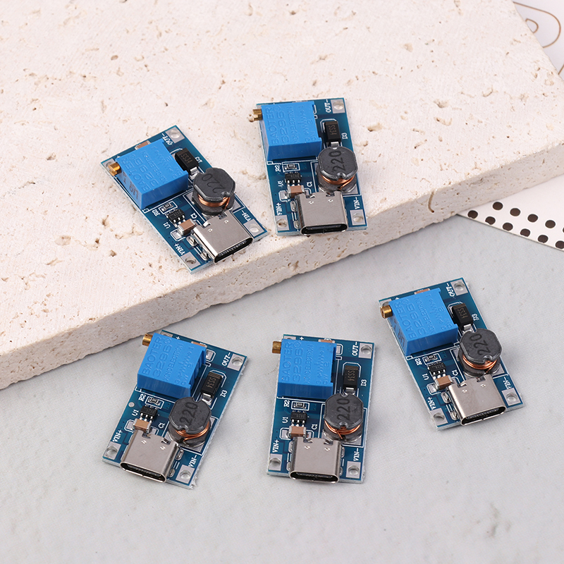 5Pcs Boost Module MT3608 Type C Step Up Converter DC-DC 2A Boost Regulator Voltage Converter ...