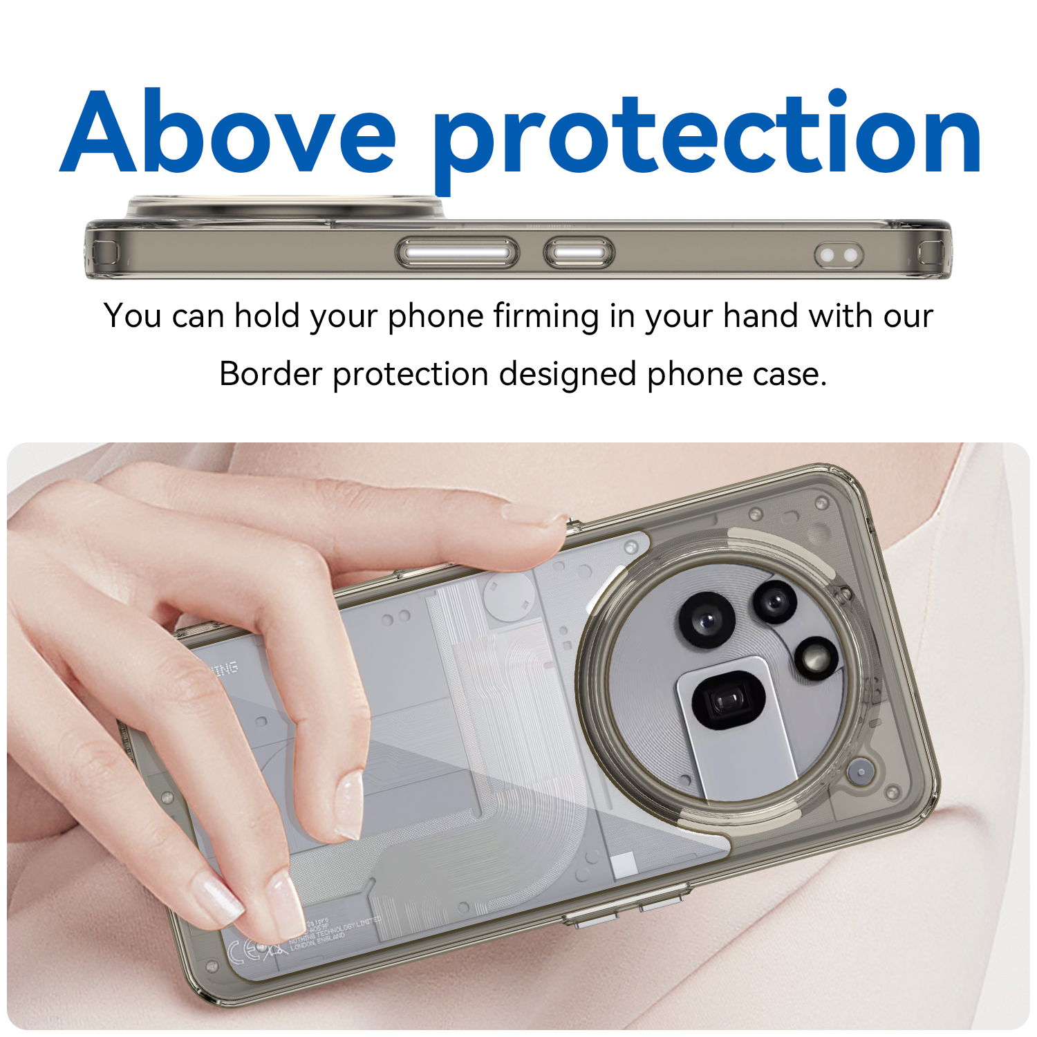 Nothing Phone 3A Pro Case, Clear Designed Shockproof Phone Case, Bumper ...