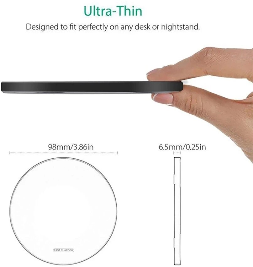 20W Wireless Charger Pad for 15 14 13 12 Pro Max X S23 S22 Induction ...