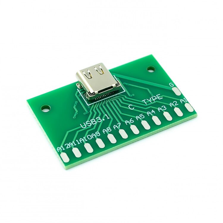 TYPE-C Test Board USB 3.1 Connector adapter board with PCB board 24P to ...