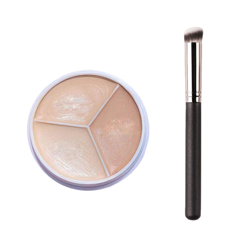 3-Color Concealer Palette Cream Texture Covers Acne Marks Dark Circles ...