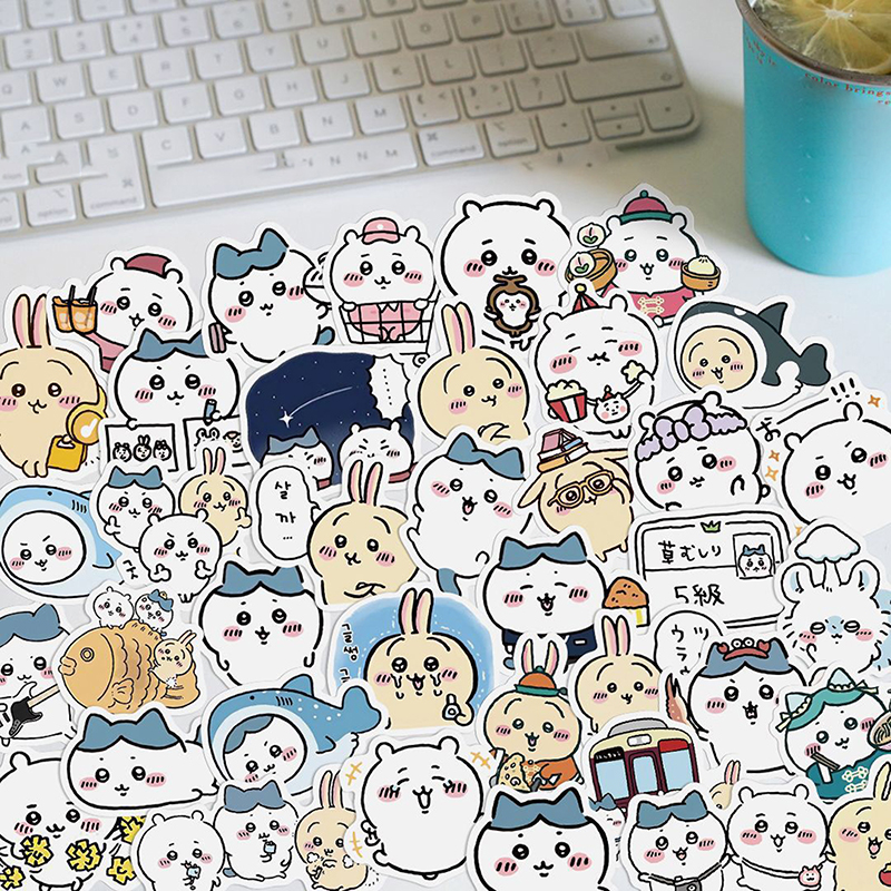 60Sheets Cartoon Cute Chiikawa Stickers Lovely Anime Pet Profile ...