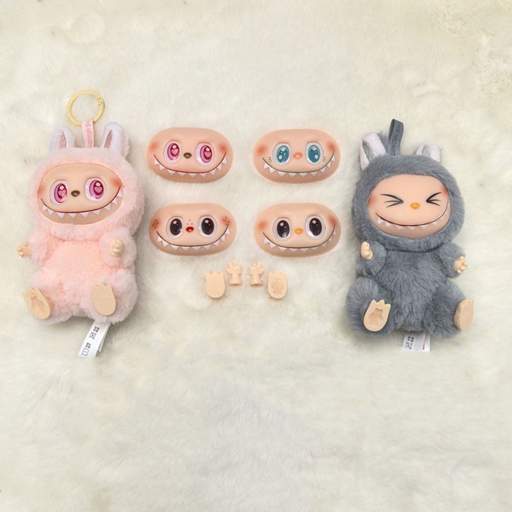 Kawaii Vinyl Labubu Face Mold Crafts Collectable Model Labubu Hands ...