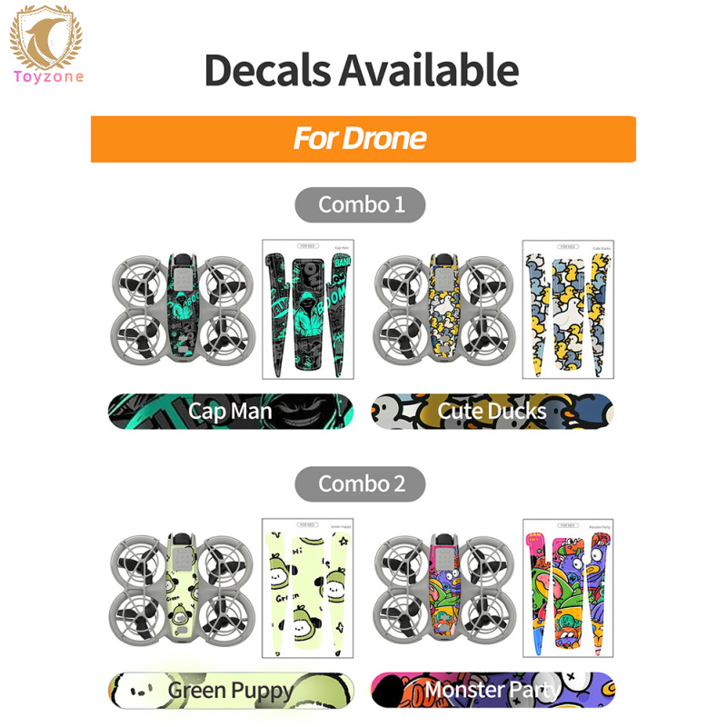 Colorful Stickers Drone Decals Compatible For DJI NEO Drone Body Remote ...