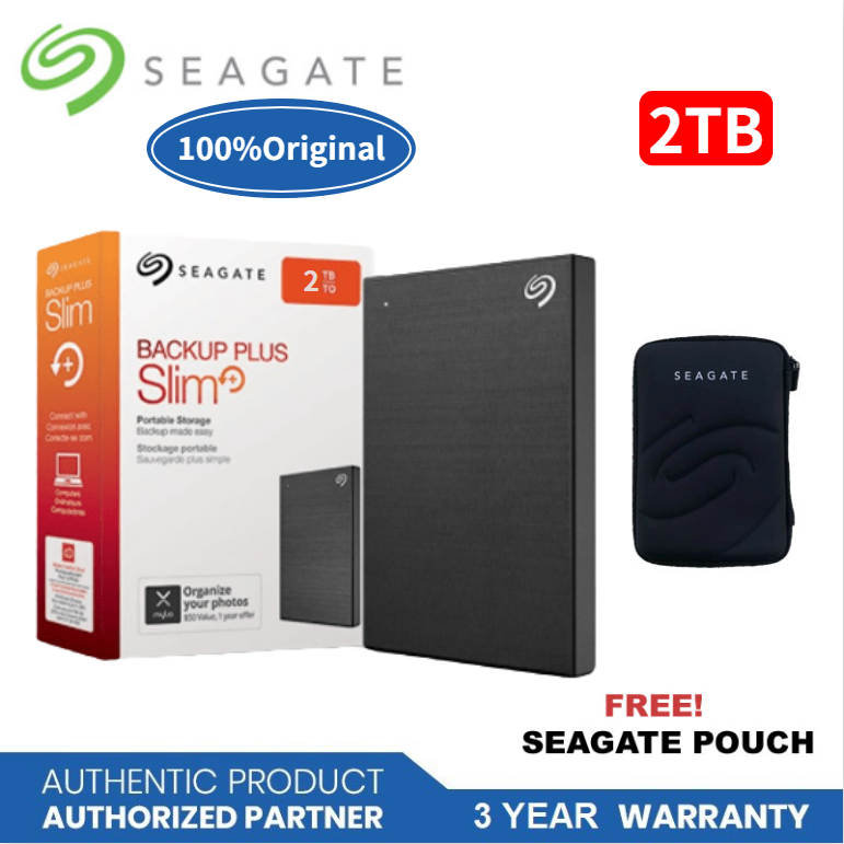 Seagate Backup Plus Slim External Hard Drive Enclosure USB 3.0 HDD ...