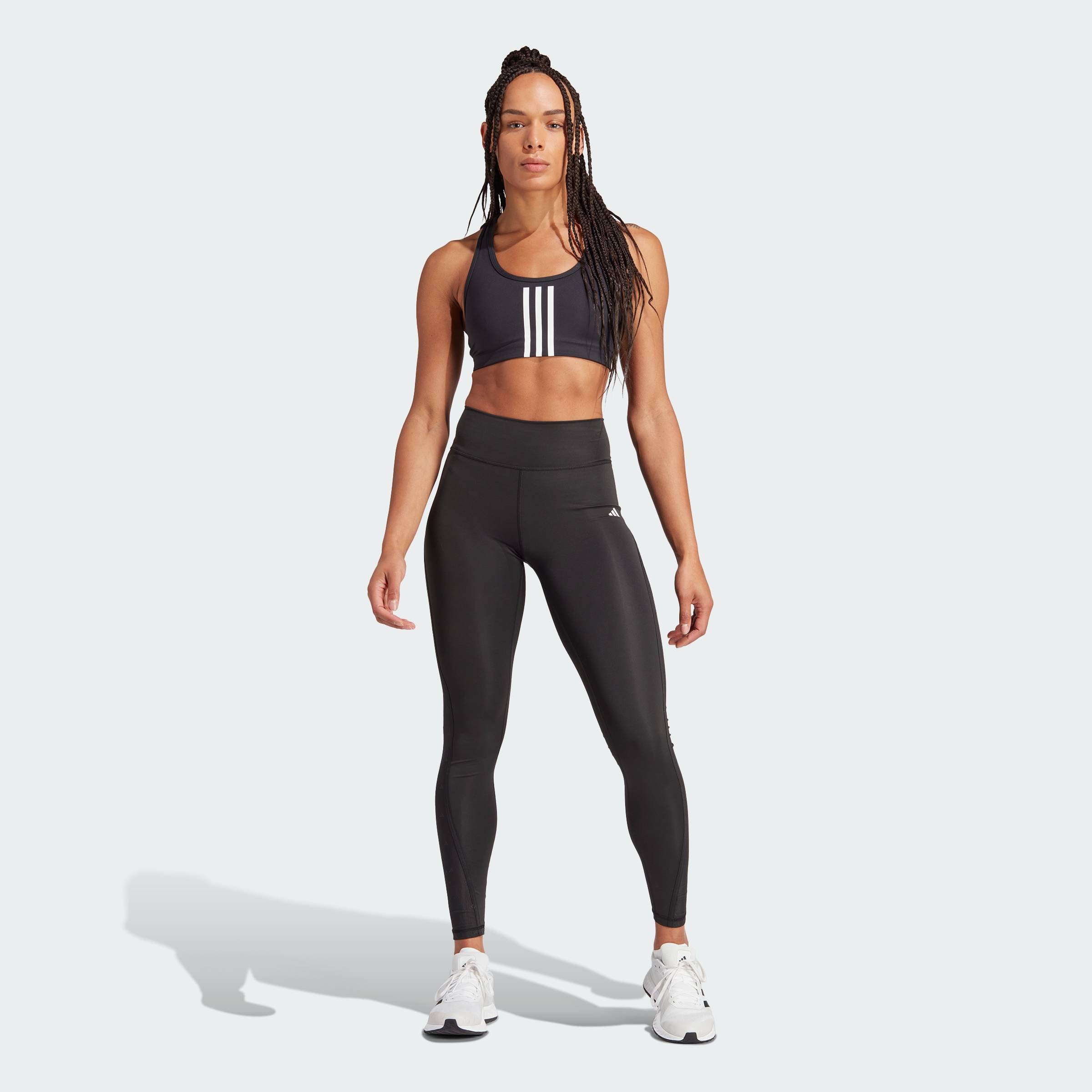 adidas Training Optime Mesh Full-Length Leggings Women Black IN9453 ...
