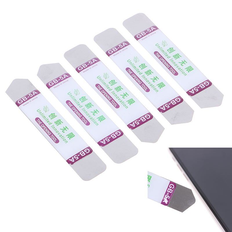 2/5Pcs Metal Flat Spudger Soft Blade Pry Bar Open Repair Tool Kit Phone ...