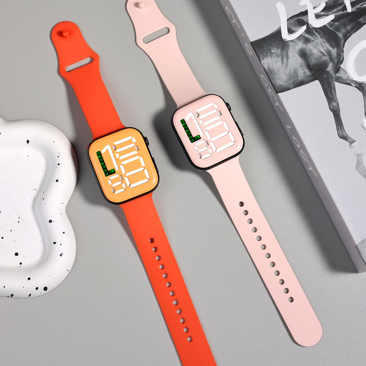 New Cross border Fashion Multi functional Student Simple Digital Night ...