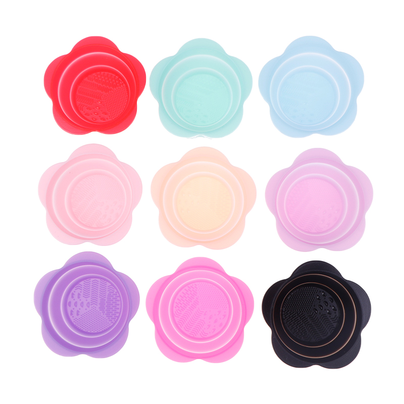 1PC Brush Cleaning Mat Folding Cleaning Bowl Scrubber Board Makeup ...