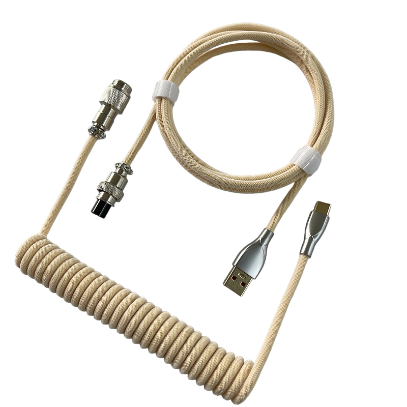 1.8M Type C Mechanical Keyboard Coiled Cable USB Keyboard Wire ...