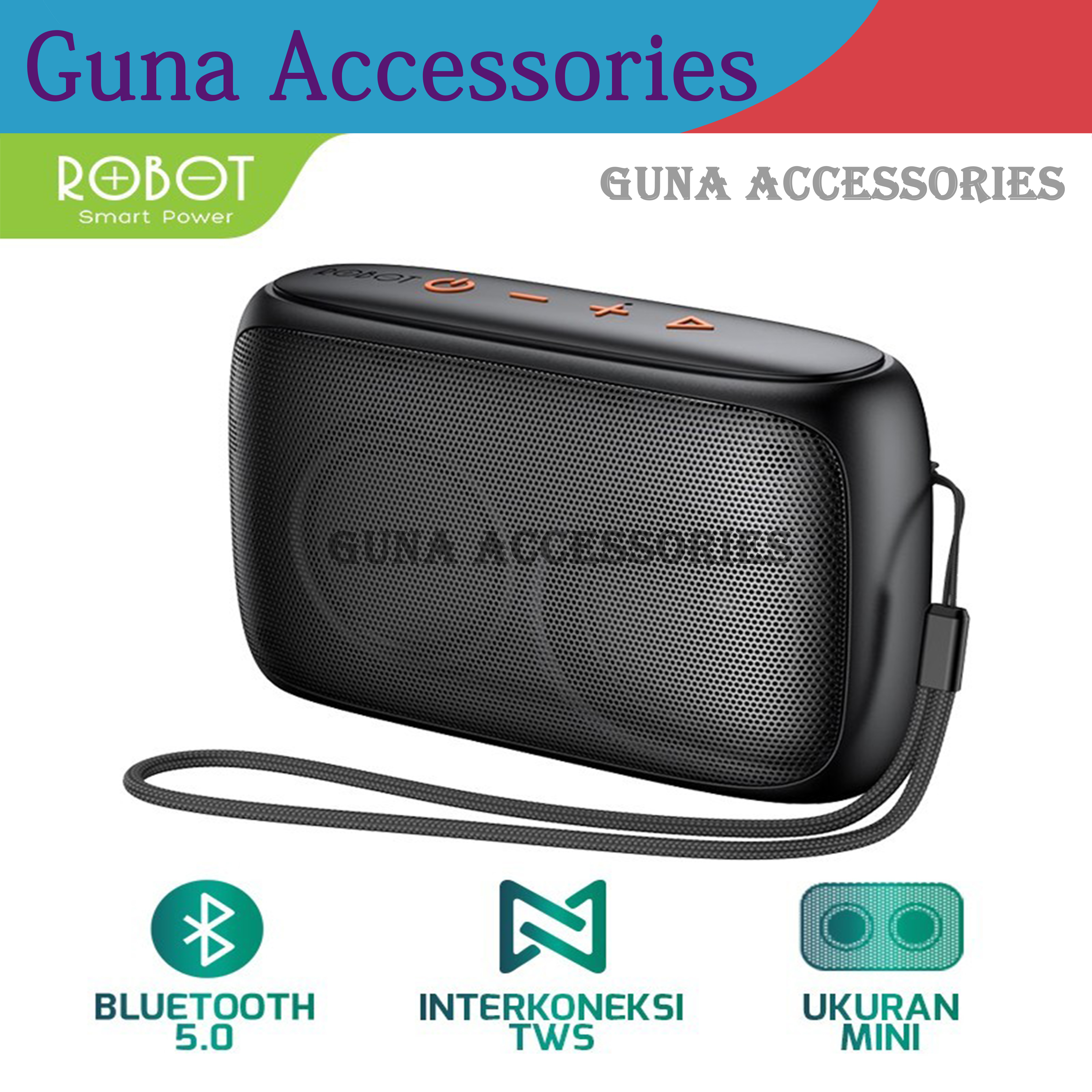 ROBOT RB110 Speaker Bluetooth 5.0 Mini Portable Support Micro SD & USB | Lazada Indonesia