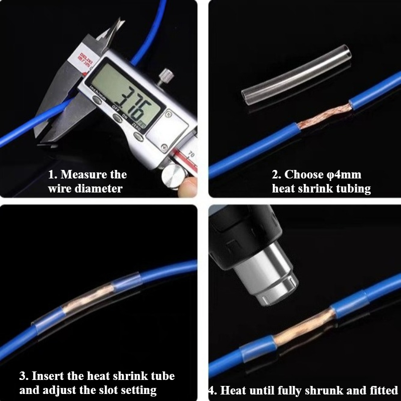 2: 1 Times 5M Shrink Sleeve Transparent Heat Shrink Wire Electronic DIY ...