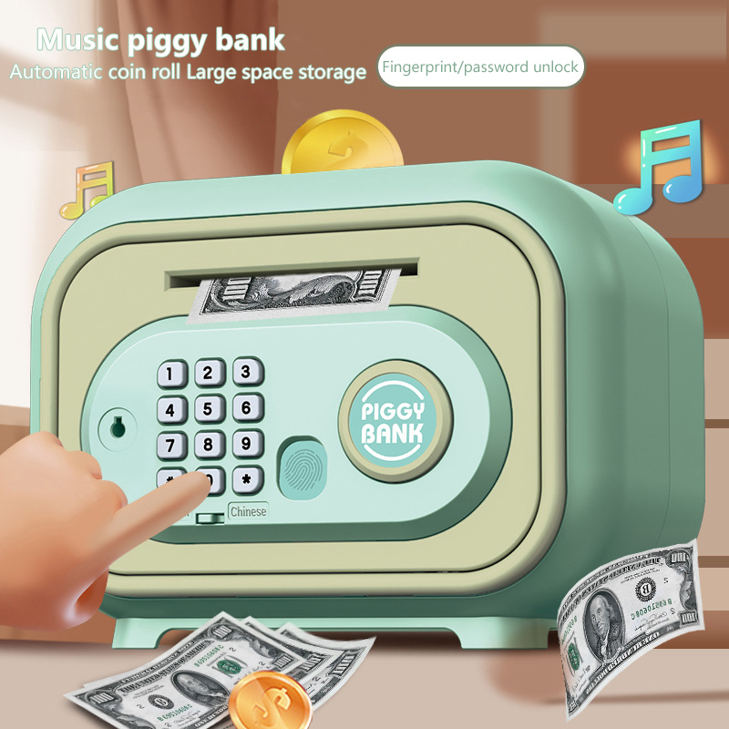 Children Piggy Banks Save Finger Print Girl DIY Electronic Money Box ...