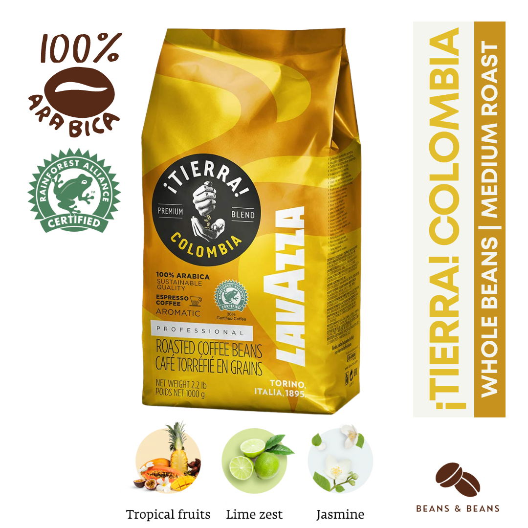 Lavazza Tierra Colombia 100% Arabica Rainforest Alliance Medium Roast ...