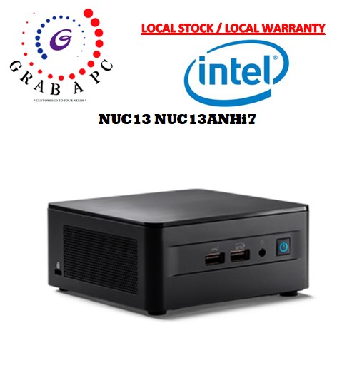 INTEL NUC 13 / NUC13 PRO KIT ARENA CANYON NUC13ANHI7 BAREBONE (WITH 3 PIN POWER CORD) MINI PC ...