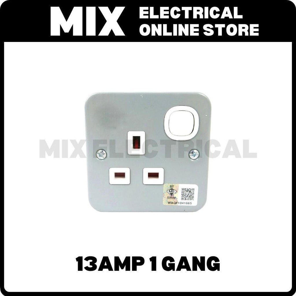 [SIRIM] Heavy Duty 13Amp Metal Socket 13a Metal Clad Switched Socket ...