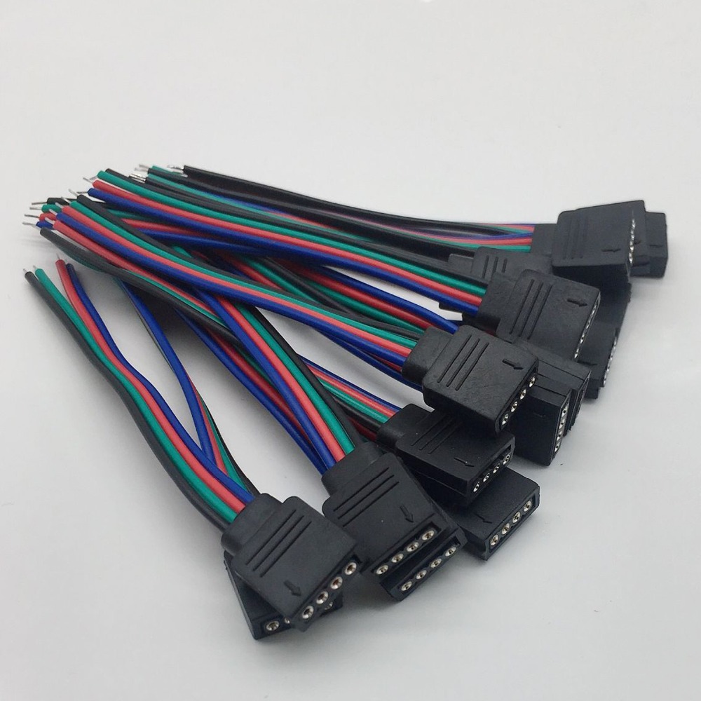 【UrbanNomad】5 Pcs 4 pin/5 Pin LED Cable Male Female Connector Adapter ...
