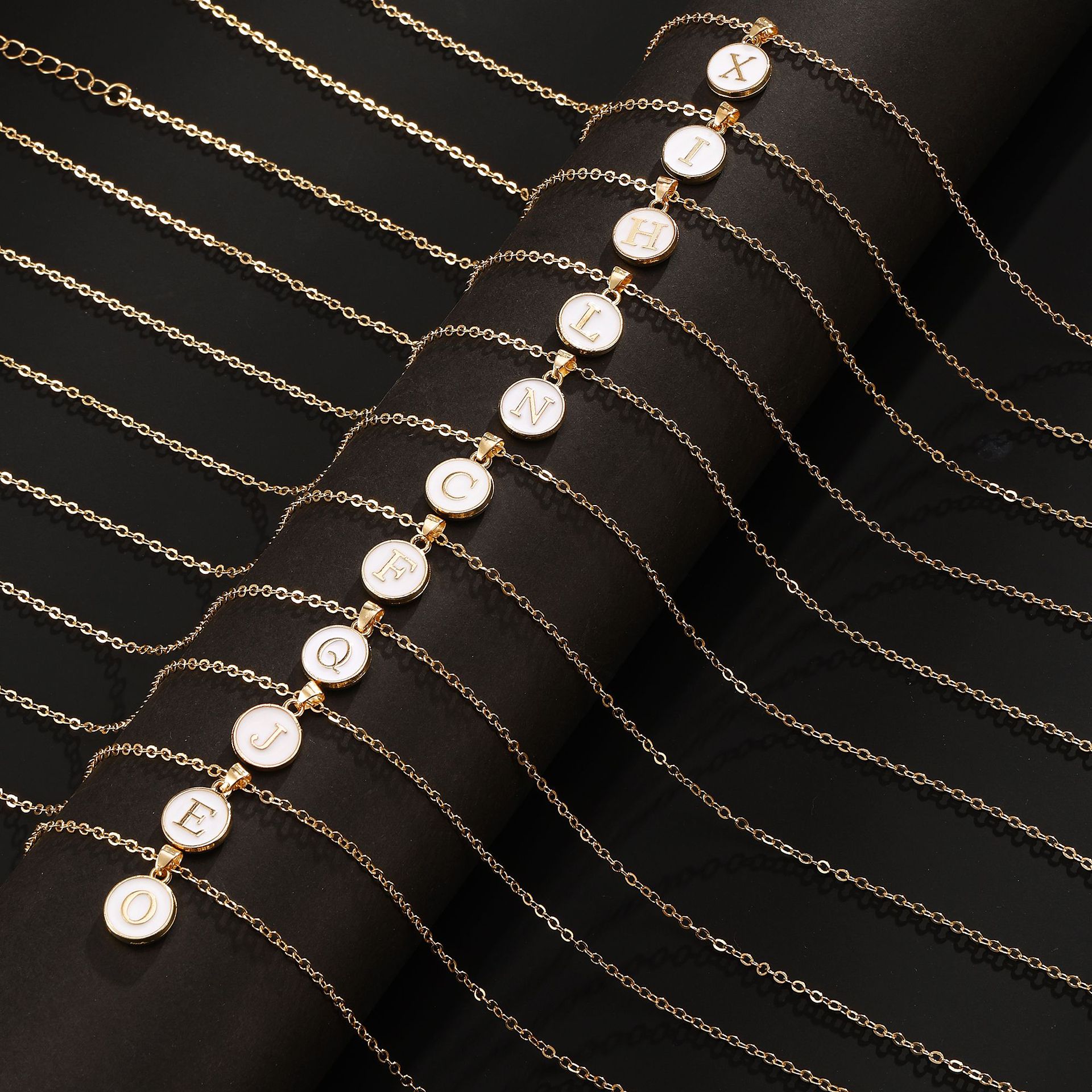 【Hottest Trends】Clear inventory O-chain 26 English letter necklace ...