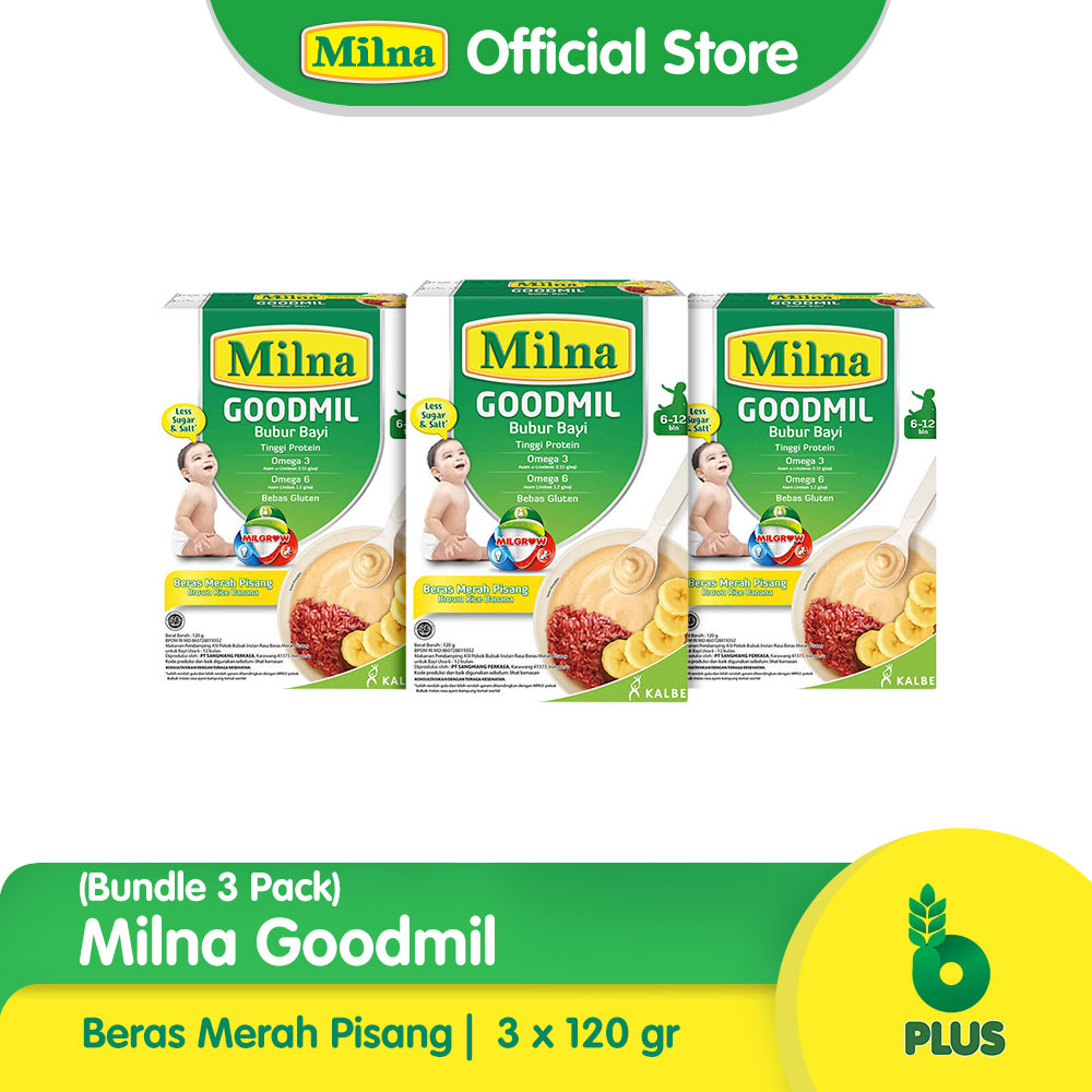 Milna Goodmil 6+ Beras Merah Pisang 120G (3 Pack) | Lazada Indonesia