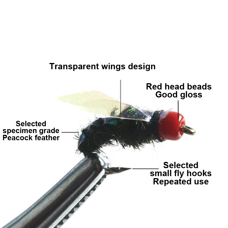 Luya Fly Bait, Fly Hook, Mung Bean Fly, Horse Mouth, White Striped ...