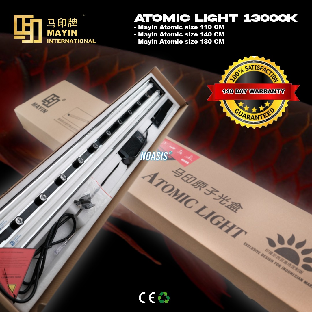 MAYIN Atomic Tanning Lamp 13000 K T5 LED Lampu Aquarium Ikan Arwana ...