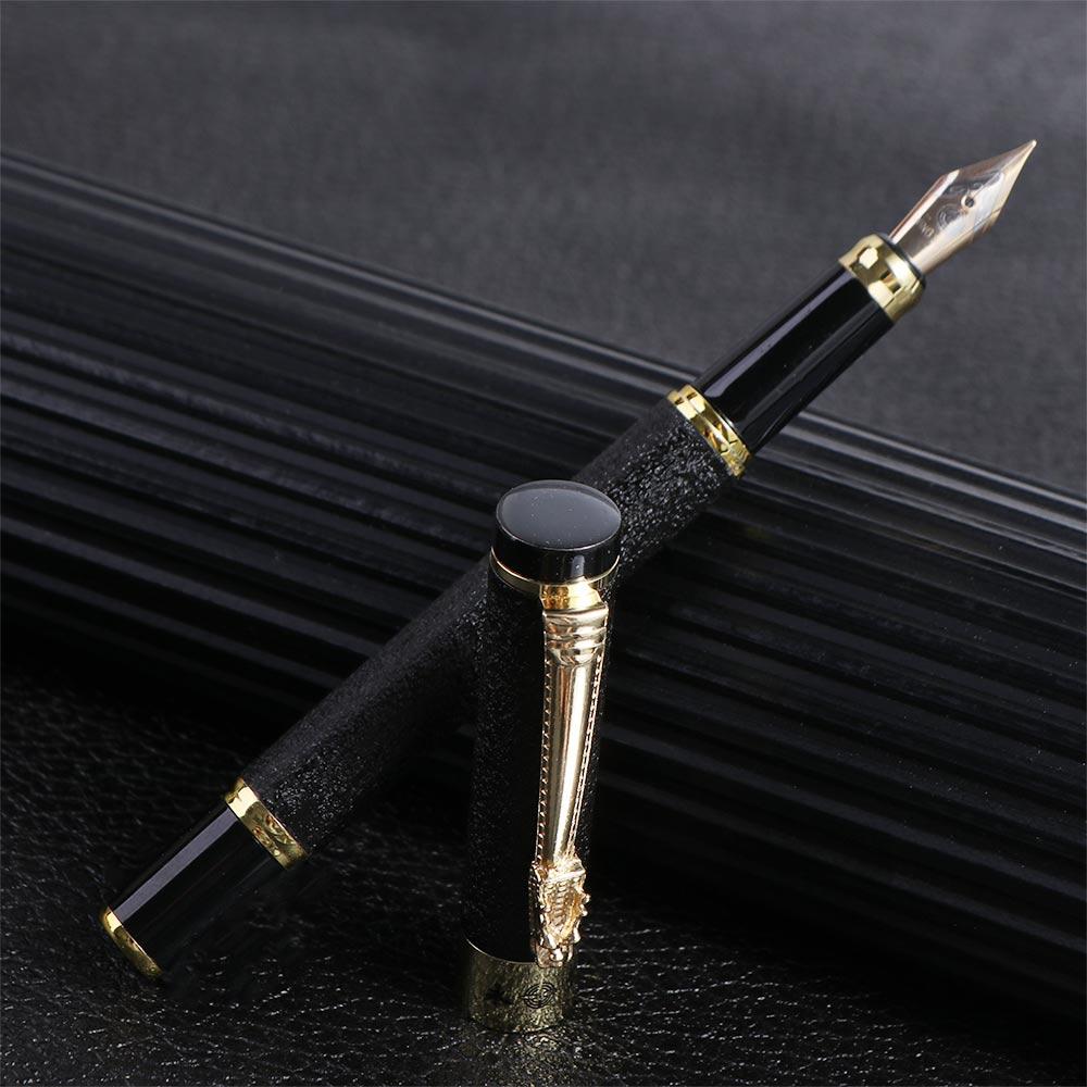 School Supplies Office Stationery Frosted Black Dragon Ink Pen Business ...
