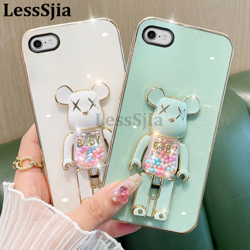 Phone cover iPhone 16E Back case Soft Electroplated Quicksand Hourglass ...
