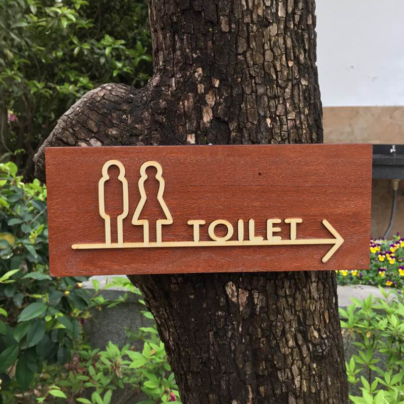 【TopazTrove】Wooden Door Sticker Wc Signs Number Creativity Wood Toilet ...