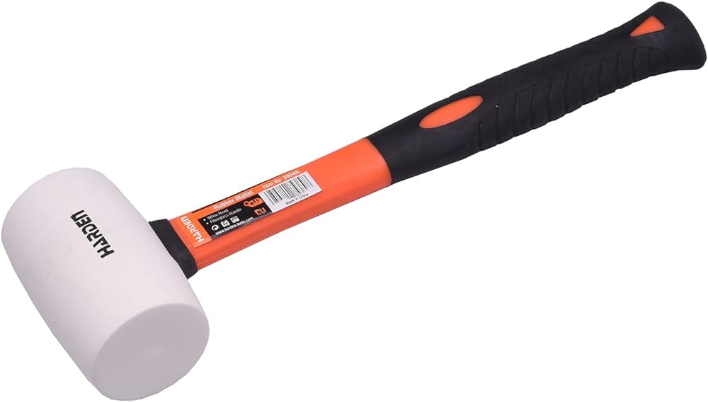 White Rubber Mallet with Firbregalss Handle 590432 | Company Harden ...
