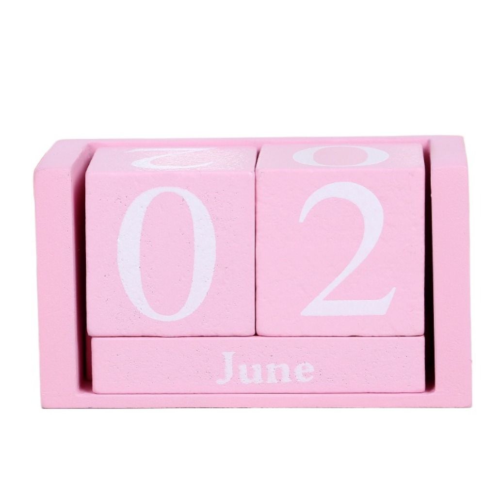Simple MDF Wooden Perpetual Calendar Eternal Blocks Month Display ...