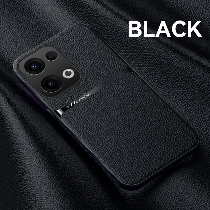 For OPPO Reno 13 Pro Case Silicone Litchi Pattern Ultra Thin Magnetic ...