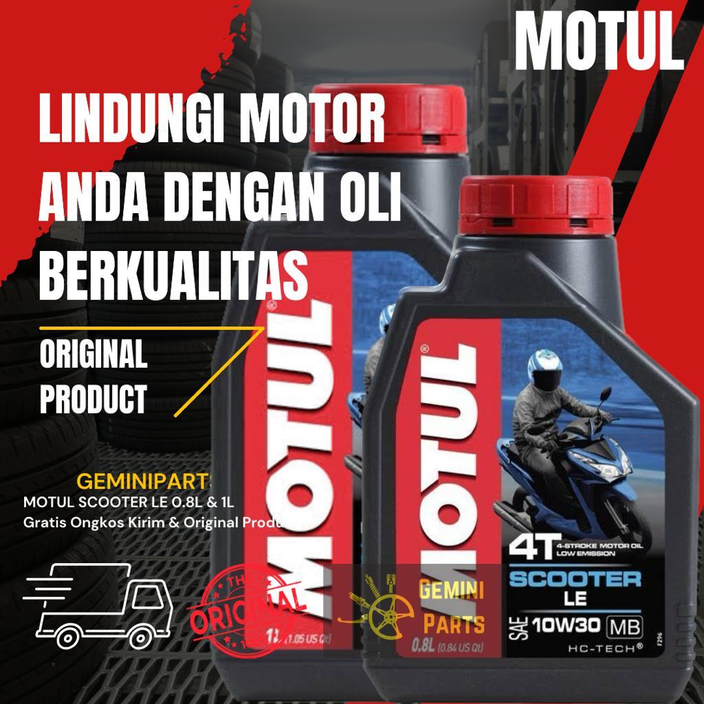 OLI MOTUL MATIC SCOOTER LE 10W-30 800ML & 1LITER ORIGINAL | Lazada ...