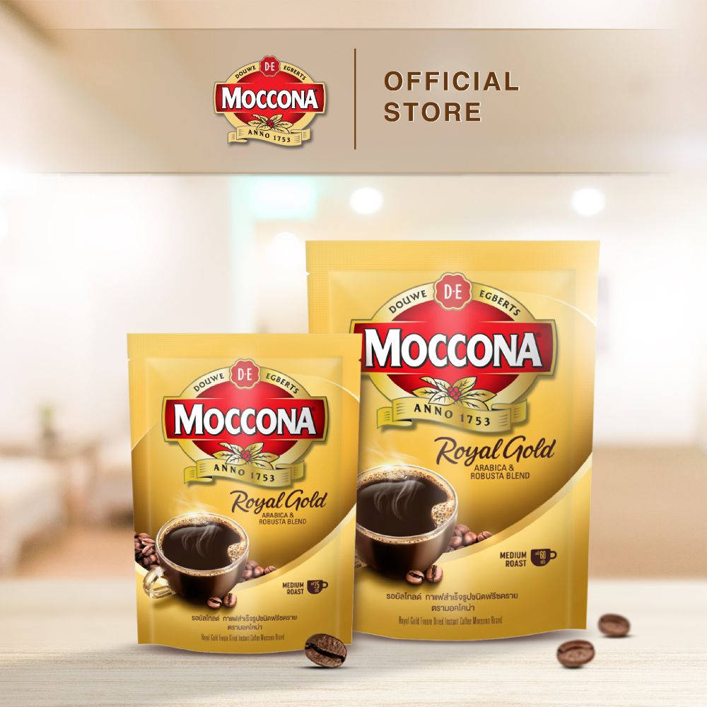 X3 ถุง MOCCONA Royal Gold Instant Coffee กาแฟ มอคโคน่า รอยัล โกลด์ ขนาด ...