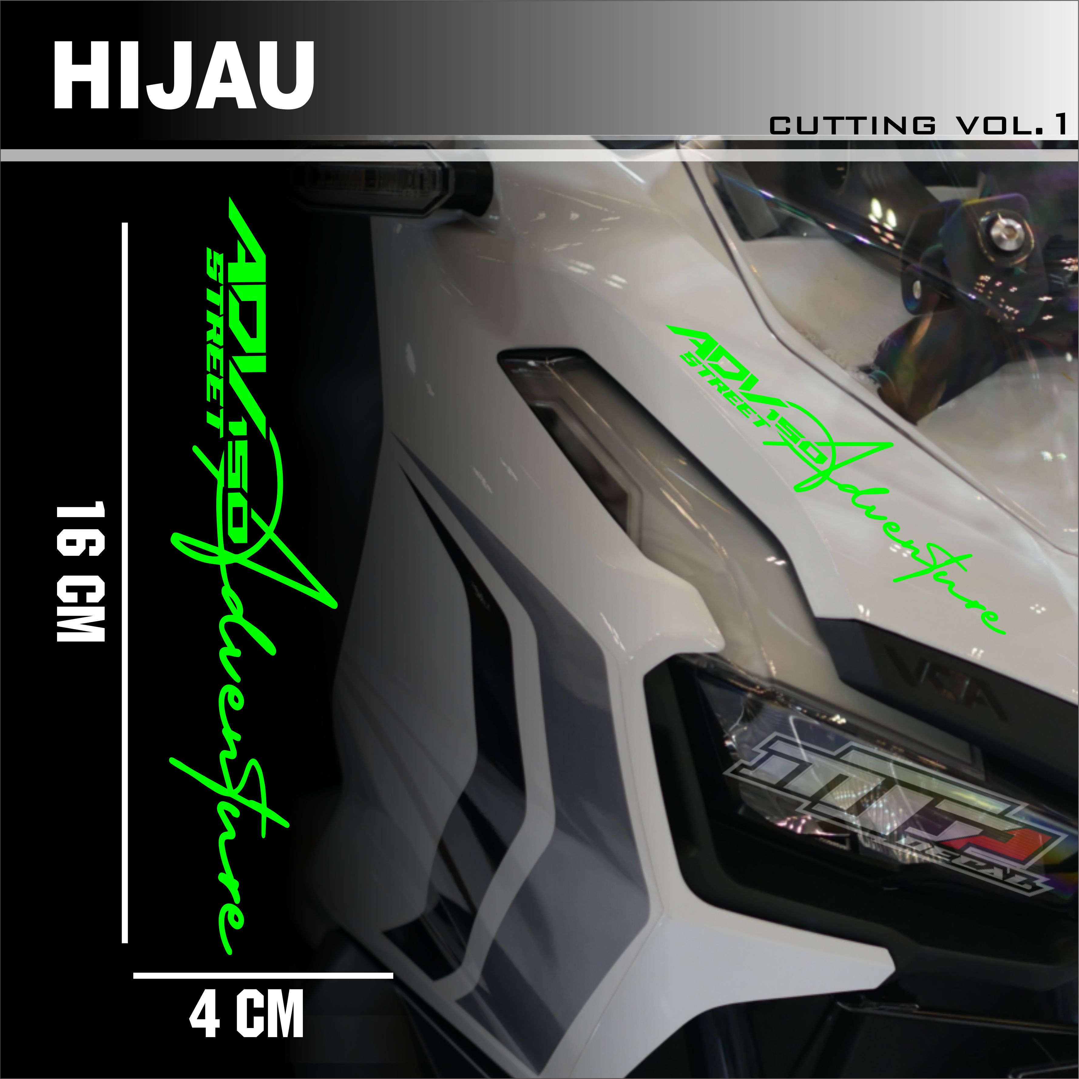 (COD) Cutting Sticker ADV 150 - Stiker Tulisan Lis Variasi Motor Honda ...