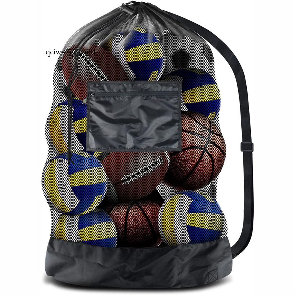 Drawstring Sports Mesh Basketball Backpack Football Soccer Volleyball ...