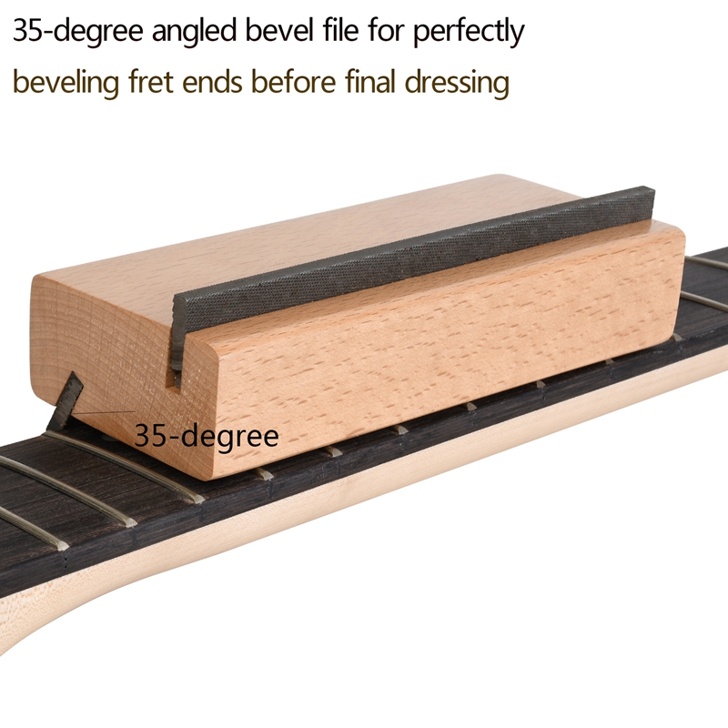 Muspor Maple Guitar Fret Beveling File for Fret and Dressing,35 Degree ...