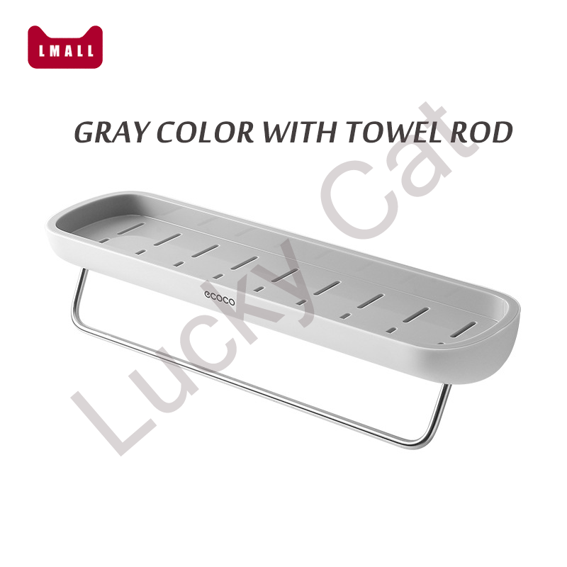 SG STOCK☛ecoco Bathroom Kitchen Storage Rack with Towel Storage Rod ...