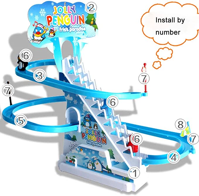Funny Cute Light and Music Penguin Track Race For Kids and Toddlers ...