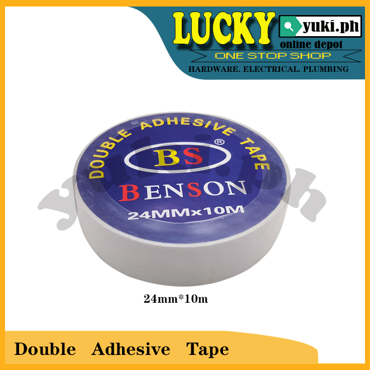 BENSON ADHESIVE DOUBLE SIDED TAPE ( 1/2" 12mm / 3/4" 18mm / 1" 24mm ) | Lazada PH
