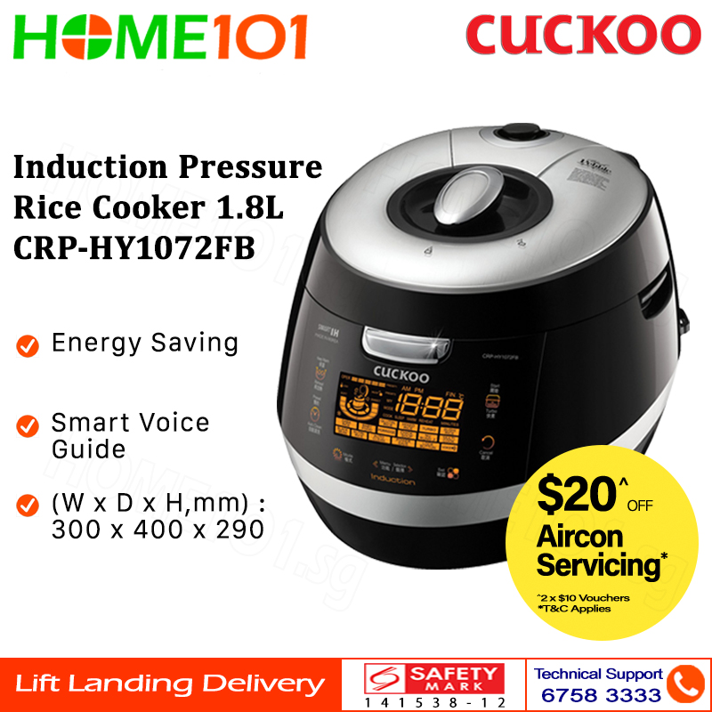 Cuckoo Induction Pressure Rice Cooker 1.8L CRP-HY1072FB | Lazada Singapore