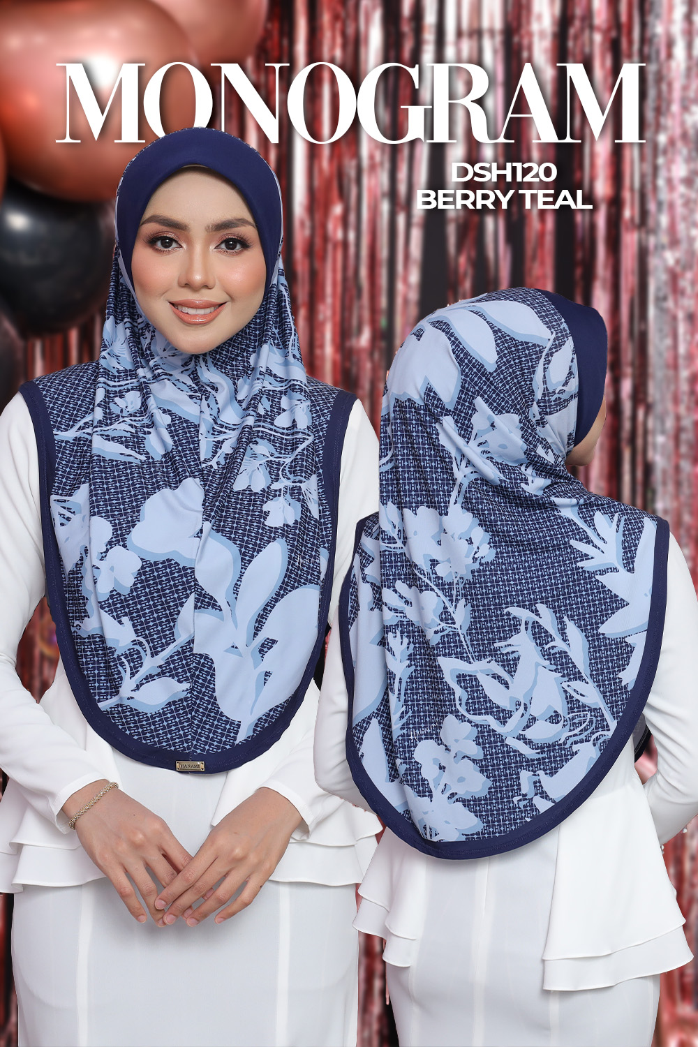 BAWAL SQUARE HOPE MONOGRAM SERIES | Hijabs by Hanami | Lazada