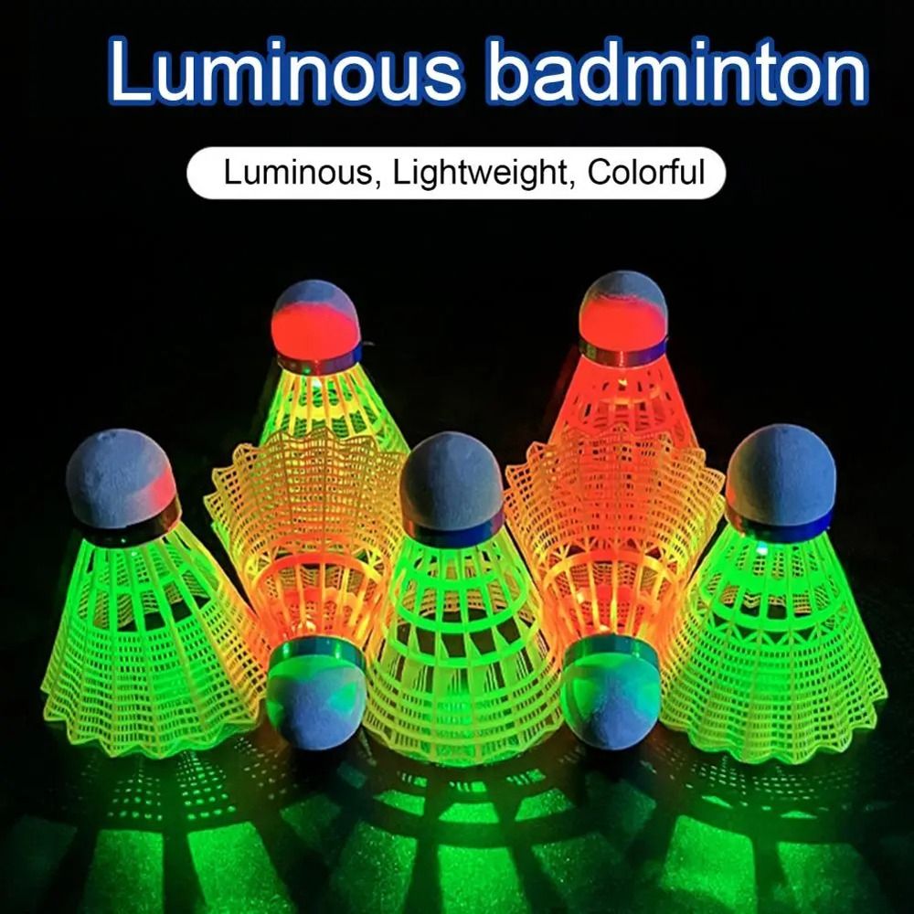 Training Light-up LED Badminton Lighting Balls Glowing Luminous ...