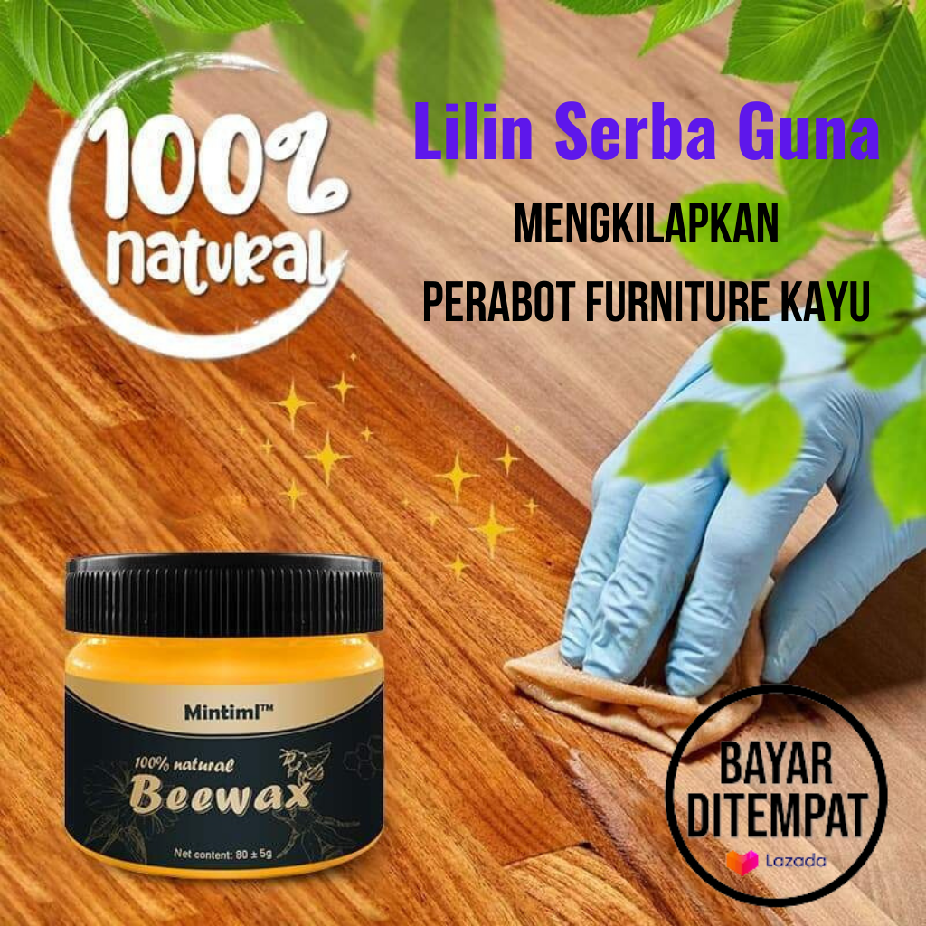 BEEWAX Wood Seasoning Polish Pengkilap Kayu Perabot Furniture Kayu ...