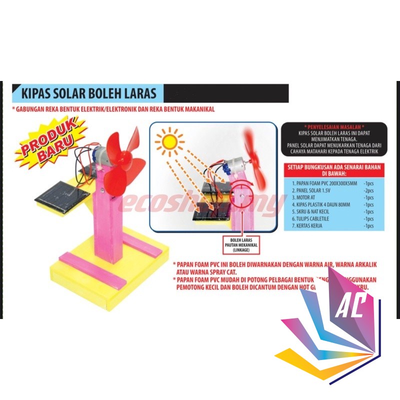 Projek RBT - Kipas Solar Boleh Laras - KSSM - KSSR - Reka Bentuk ...