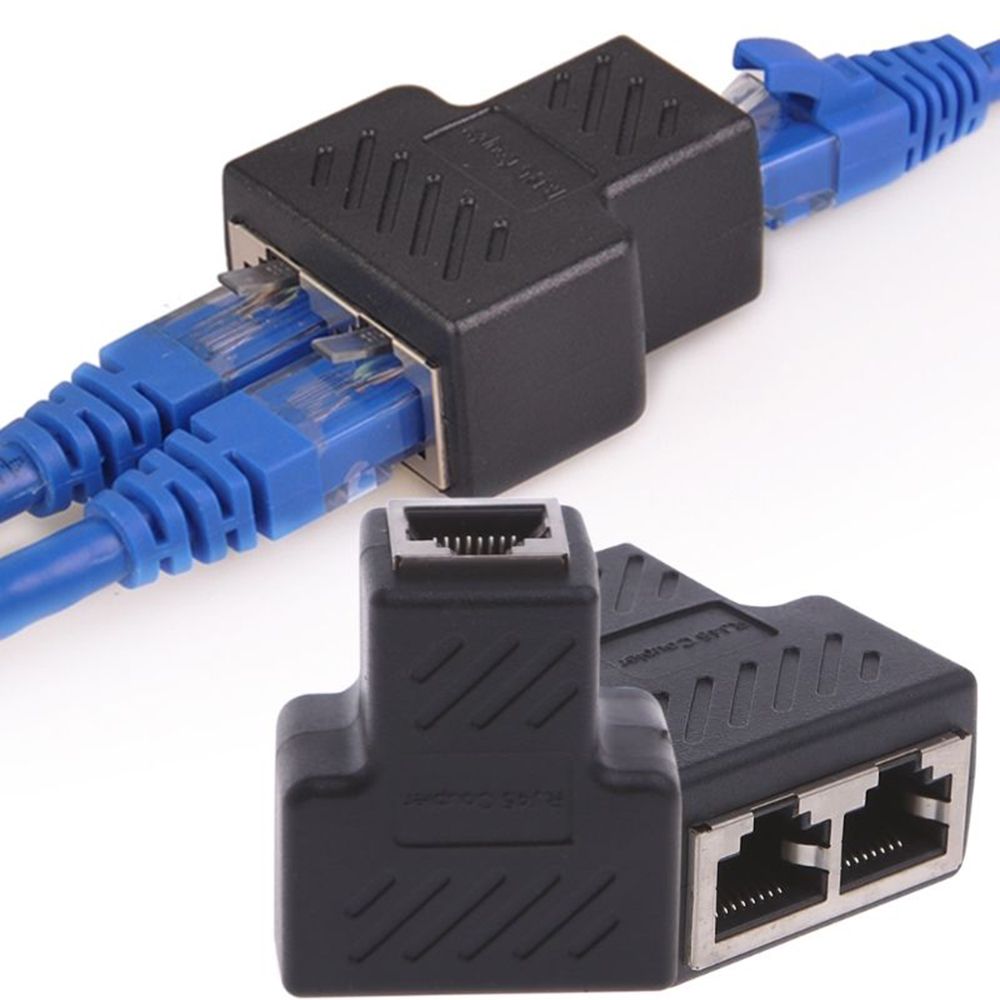 NEW 【7efc9af3】one split two Ways LAN Ethernet Cable RJ45 Female ...