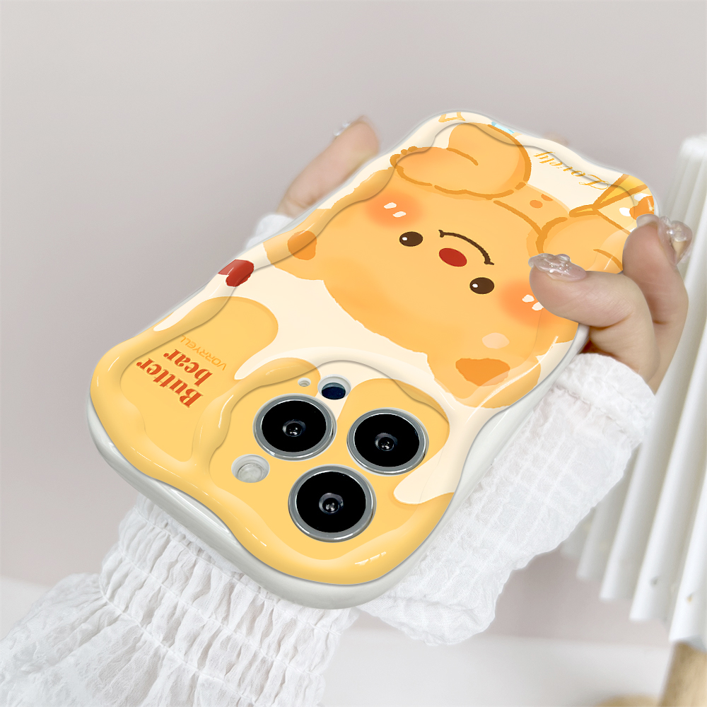 YYDS for Samsung A36 A56 5G Back Cover Cartoon Honey Bear Case Cream ...