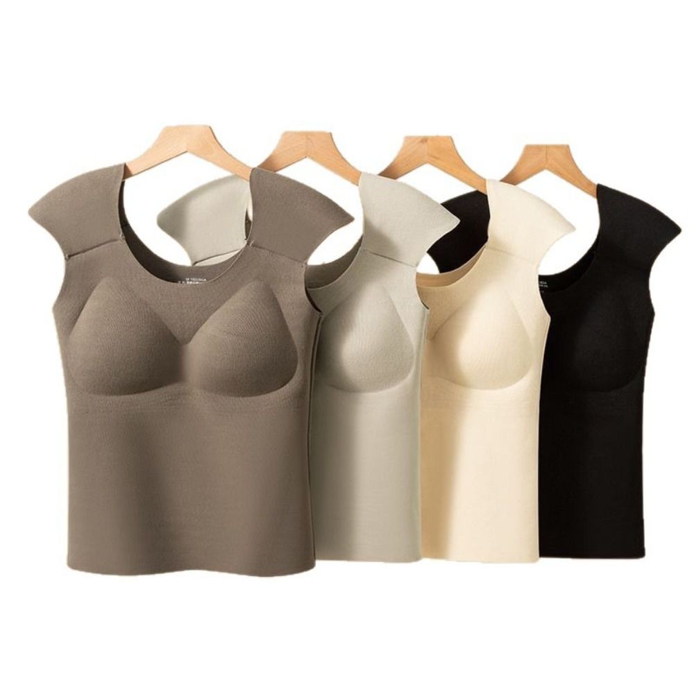 Comfortable U-neck Right-angle Shoulder Vest Seamless Invisible ...