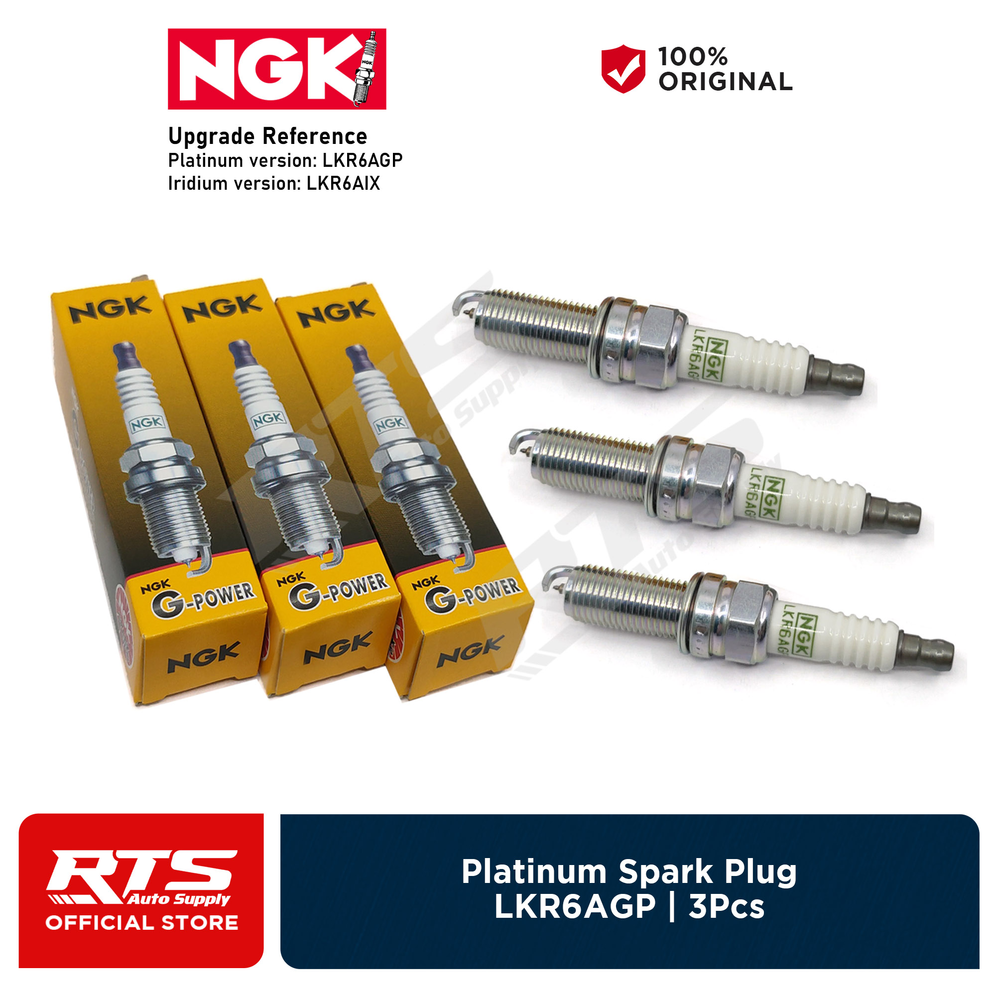 NGK Spark Plug 3Pcs for Toyota Wigo 2014 -UP Platinum LKR6AGP / Iridium ...