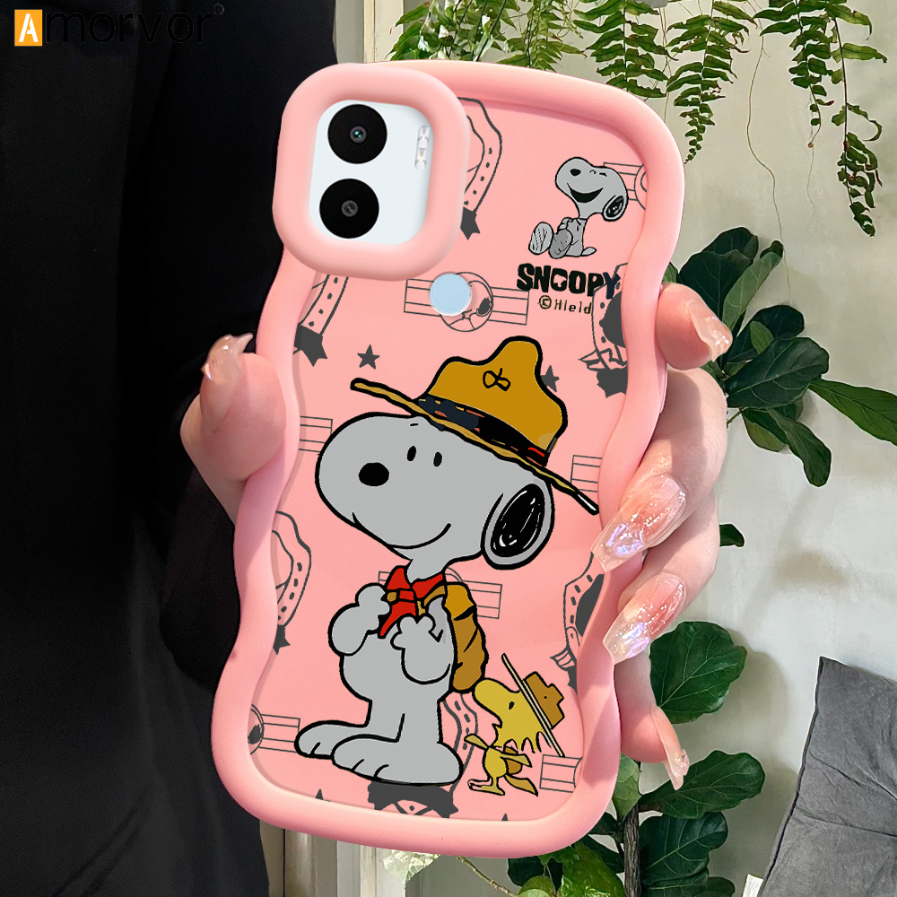 AMORVOR for Redmi A2+ A2 Plus A1+ A1 Plus Back Cover Cartoon Snoopy ...